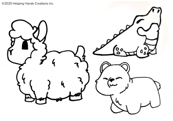 Thick Lined Drawings – Helping Hands Creations Inc.